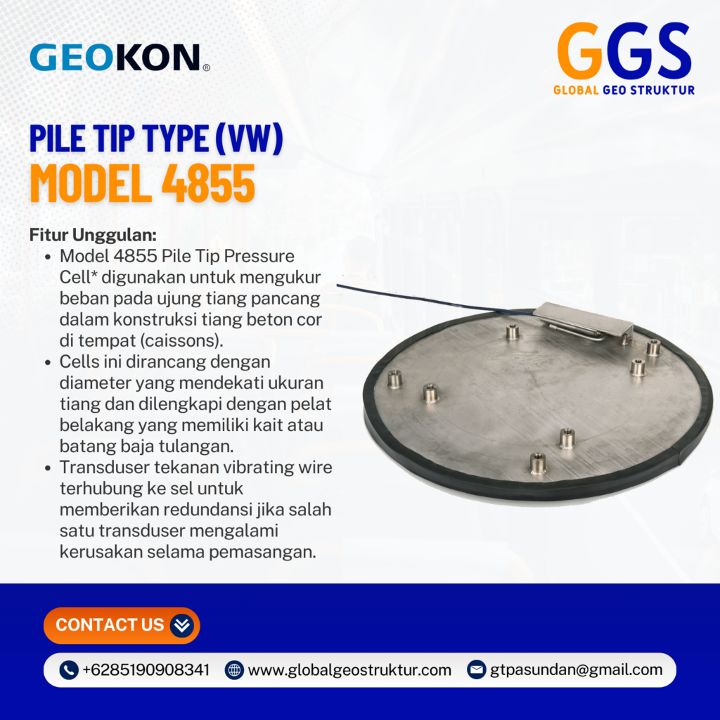 GEOKON Pile Tip Type (VW) Model 4855 - Global Geoteknik Struktur